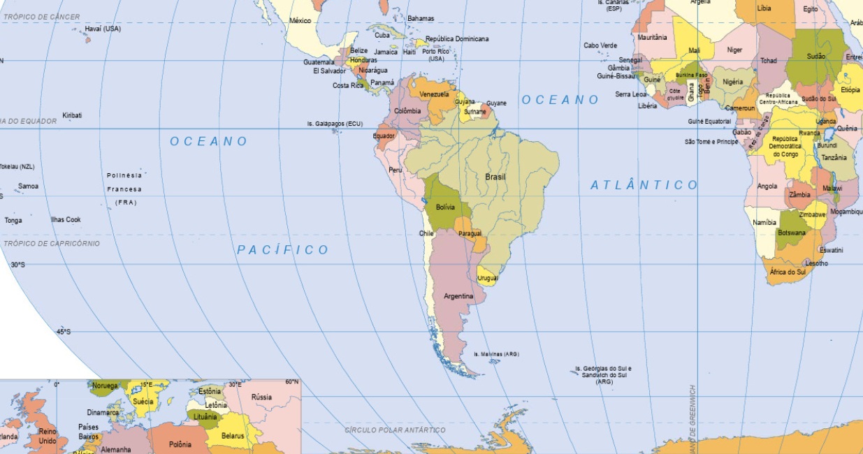 Brasil publicó un mapa mundial que señala a las Malvinas como ...